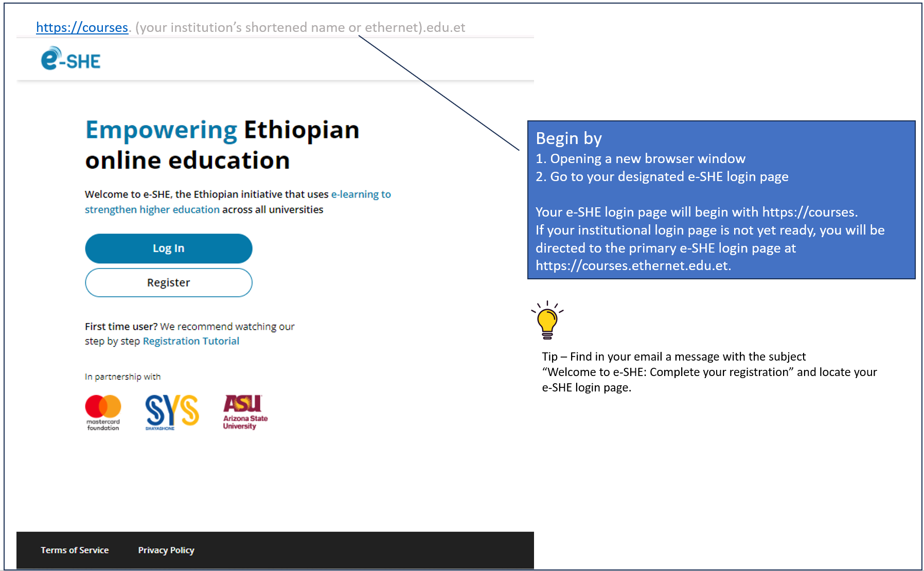 How do I get to the e-SHE Portal?